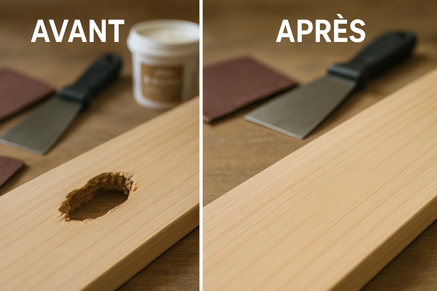 Comment reboucher des gros trous dans le bois efficacement